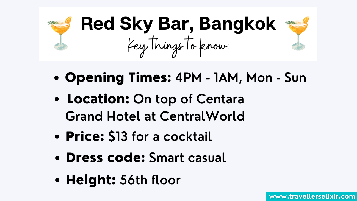 Red Sky Bar, Bangkok - Everything You Need To Know
